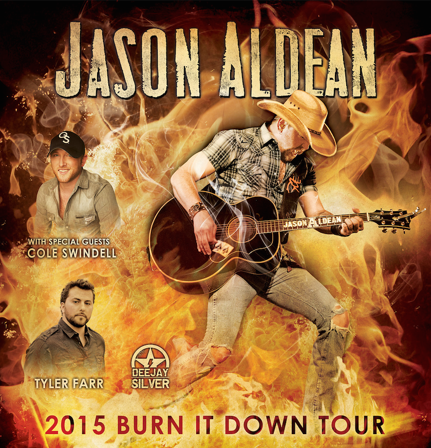 Jason Reveals First 23 Cities on 2015 Burn It Down Tour - Jason Aldean