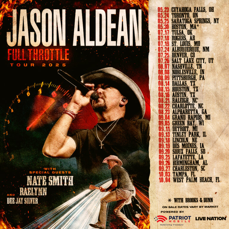 JASON ALDEAN ANNOUNCES "FULL THROTTLE TOUR" 2025 POWERED BY PATRIOT ...