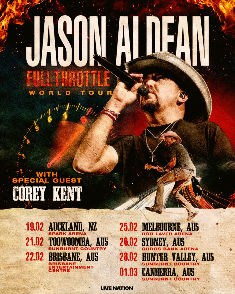 JASON ALDEAN EXTENDS "FULL THROTTLE TOUR" TO AUSTRALIA AND NEW ZEALAND ...