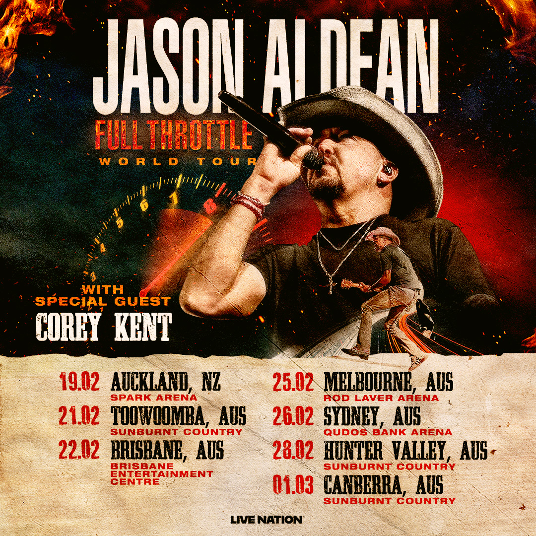 JASON ALDEAN EXTENDS "FULL THROTTLE TOUR" TO AUSTRALIA AND NEW ZEALAND ...